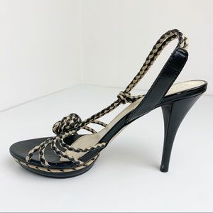 Max Studio | Shoes | Max Studio Platform Heels Braided Leather Straps ...